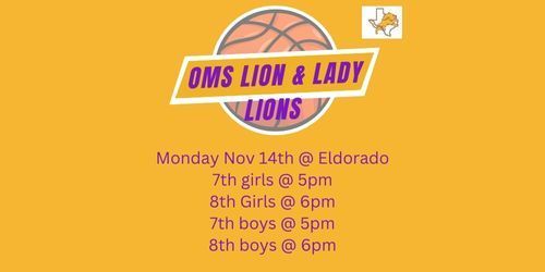 OMS Lion and Lady Lion Games this Week | Ozona Middle School